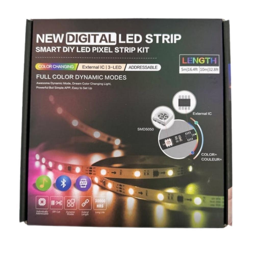 Kit de bande LED adressable 12 V avec contrôle de la musique via appli