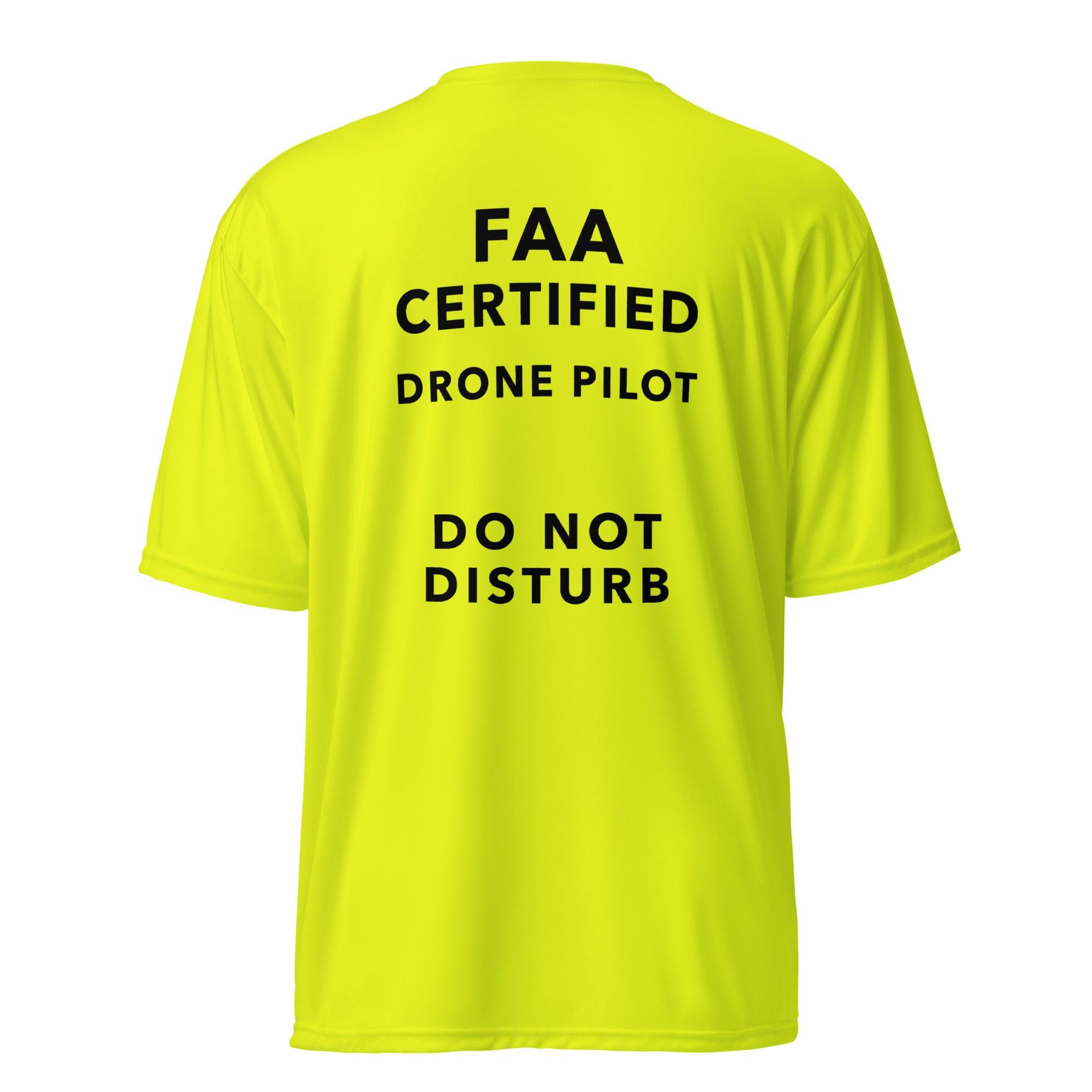 Drone Operator Safety Yellow FAA Certified Drone Pilot Tee from WREKD Co.